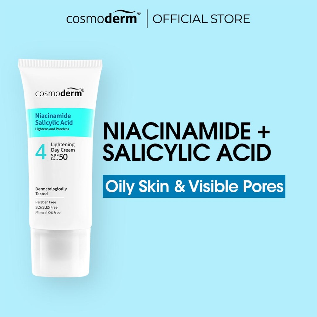 Cosmoderm Niacinamide Salicylic Acid Lightening Day Cream SPF50 (40ml ...