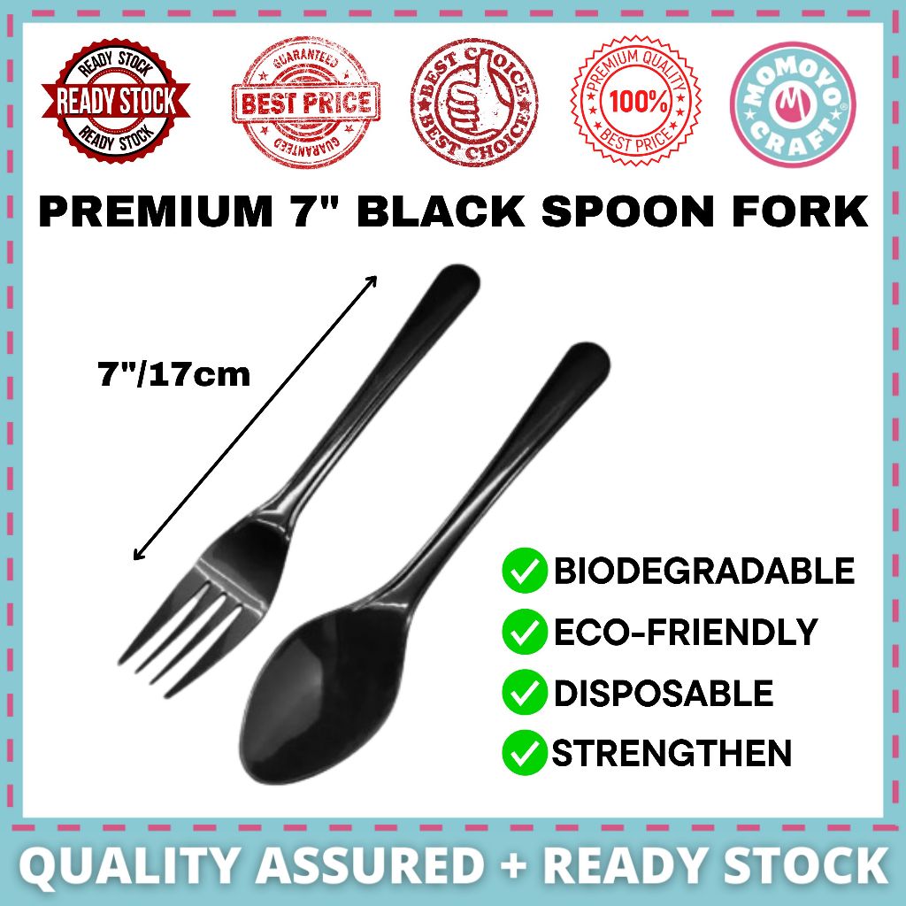 Momoyocraft Premium Plastik Sudu Garfu Set Disposable Cutlery Set Sudu ...