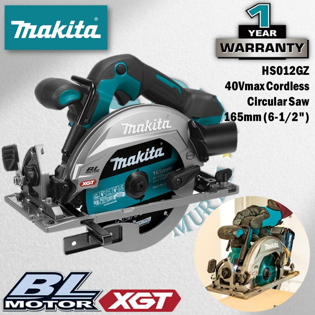 MAKITA HS012GZ 40Vmax Cordless Circular Saw 165MM (6-1/2") | Shopee Malaysia