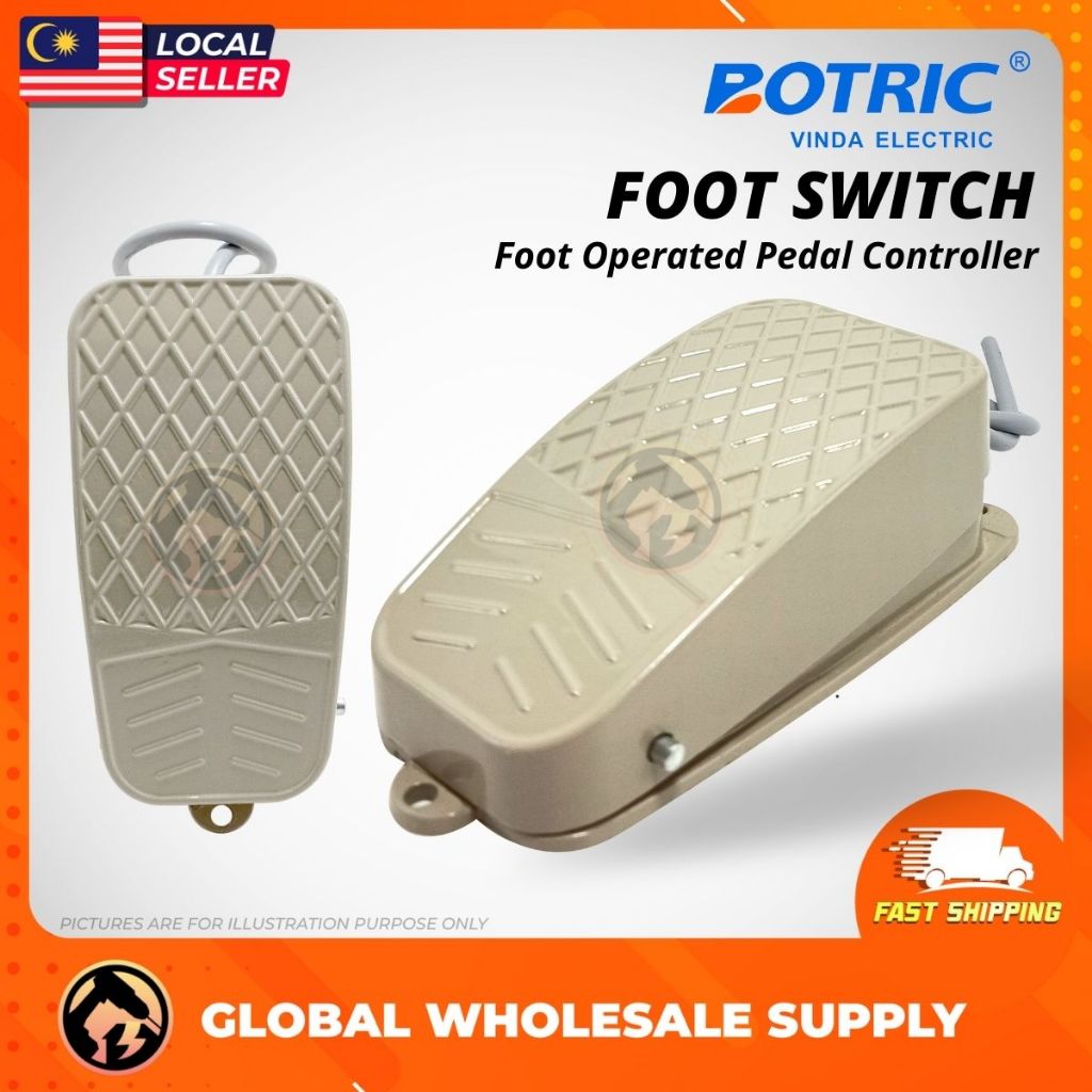 FS-3 BOTRIC Footswitch Pedal Switch Momentary Switch Sewing Machine ...
