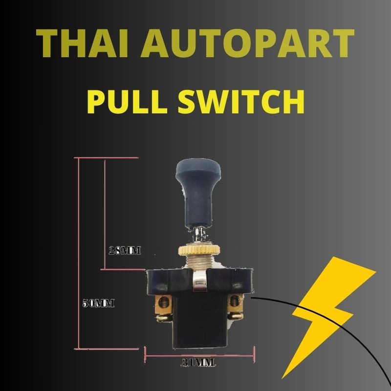 TAP12V 24V Push Pull On Off Long Switch 1 Step Talik Satu Kali Car ...