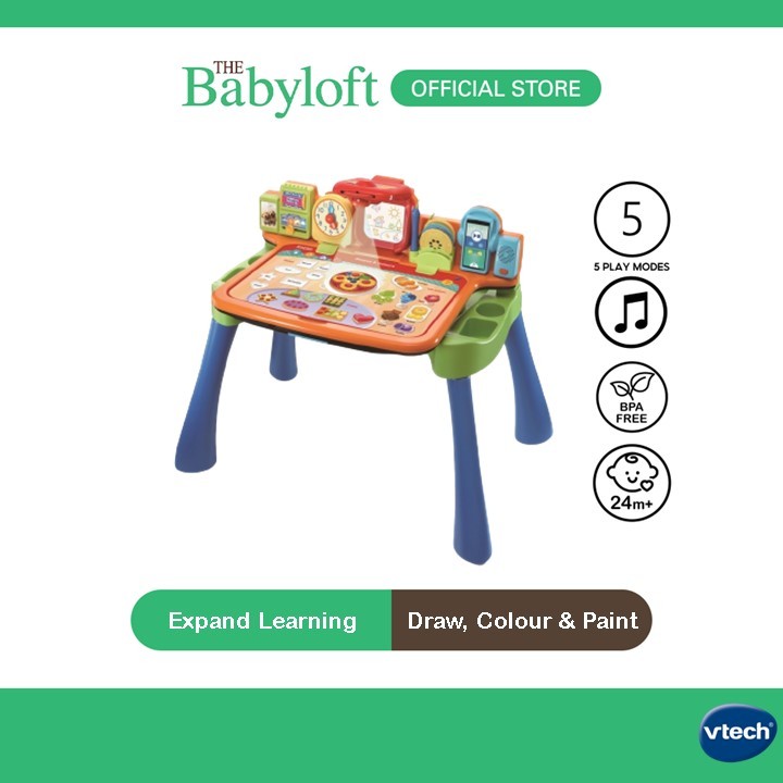 VTECH 5 in 1 Draw & Learn Activity Desk Toddler Preschool Kid Toys ...