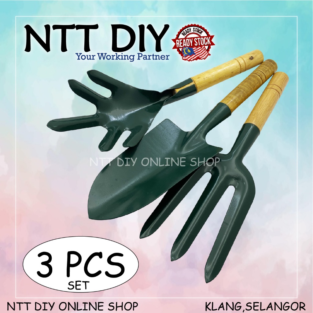 NTT DIY Set Alat Taman Mini 3pcs ( Penyodok / Garpu / Garu ) / 3pcs ...