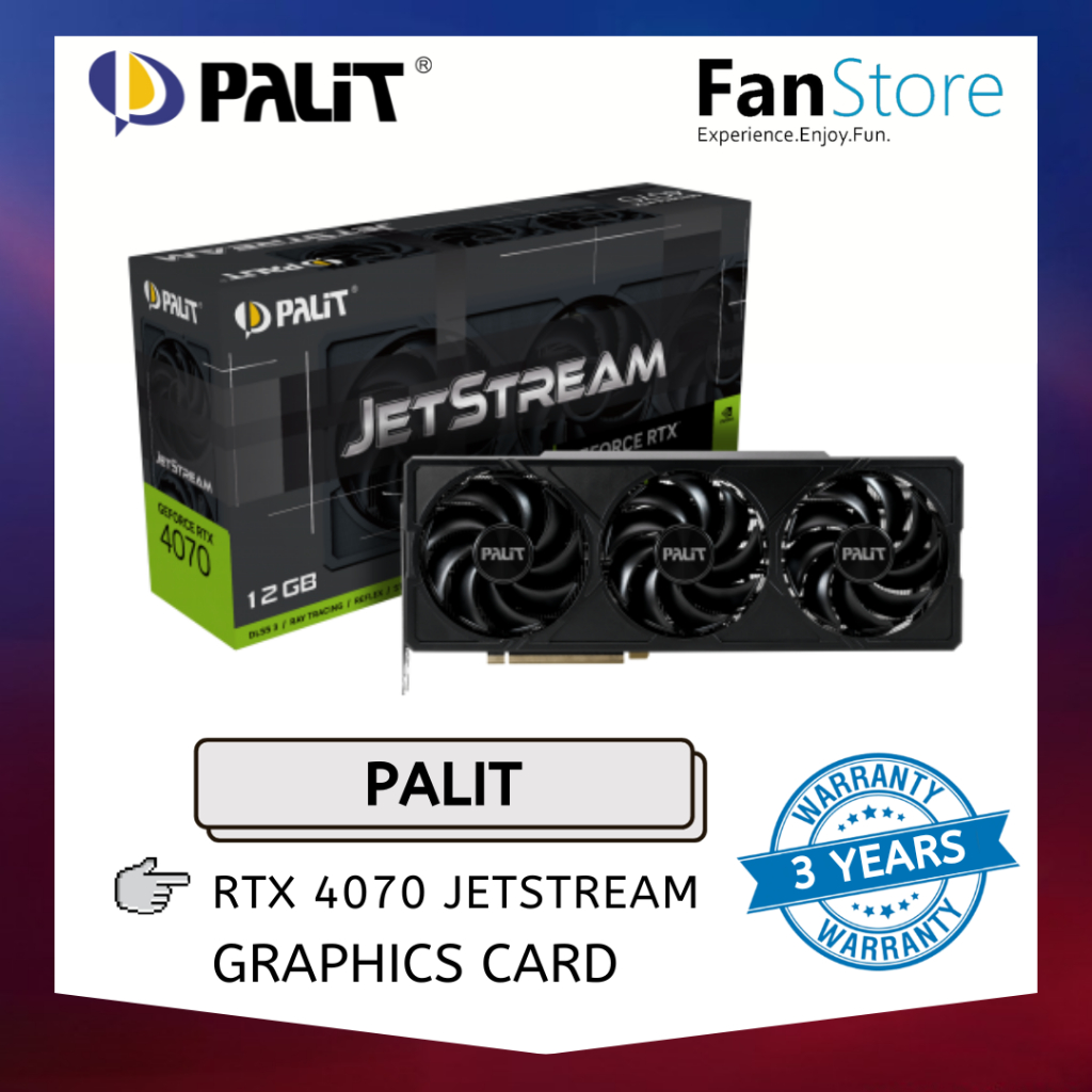 FANSTORE PALIT GeForce RTX 4070 JETSTREAM 12GB GDDR6X GPU Graphics Card ...