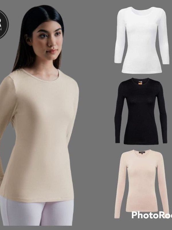 [S-6XL]Women’s Inner Baju Cotton Long Sleeve Inner TERMURAH / Inner ...