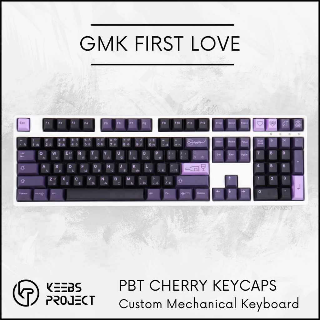 [𝐑𝐄𝐀𝐃𝐘 𝐒𝐓𝐎𝐂𝐊] GMK FIRST LOVE Themed PBT keycaps | 129 keys | Dye-Sub ...