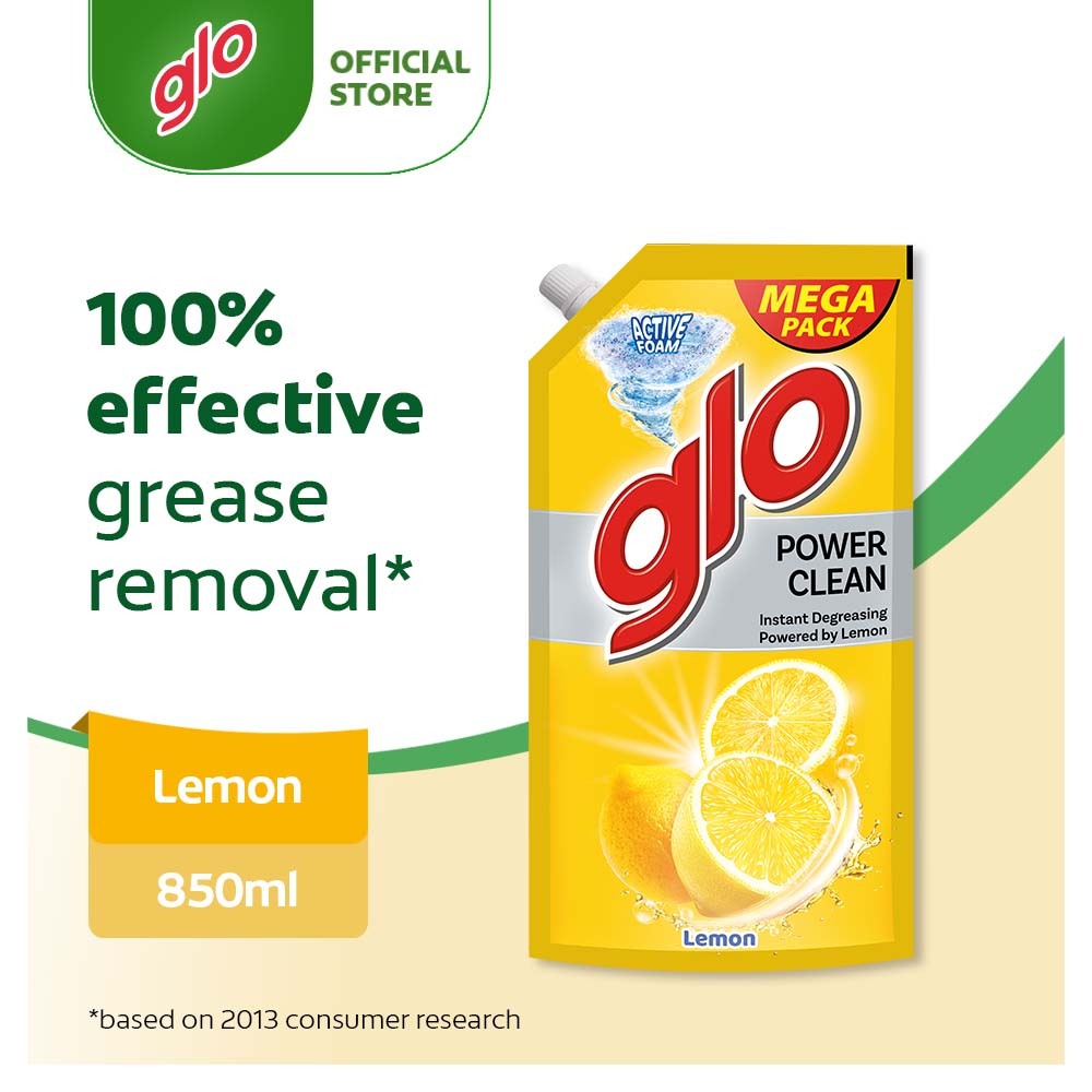 Glo Active Foam Lemon Dishwash Liquid Refill Pack 850ml | Shopee Malaysia
