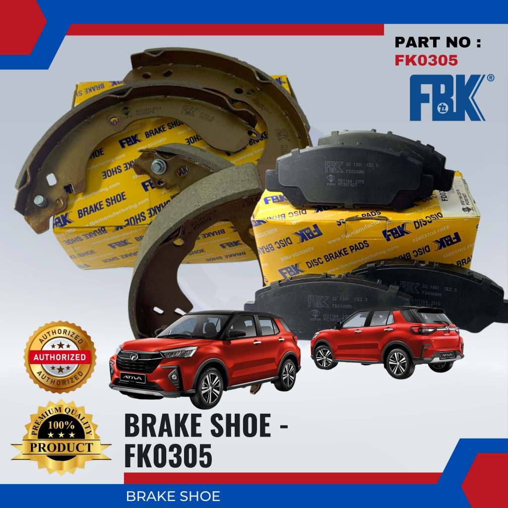 BRAKE SHOE-BRAKE PAD-PERODUA ATIVA-FBK-FK0305-FD0303MS | Shopee Malaysia