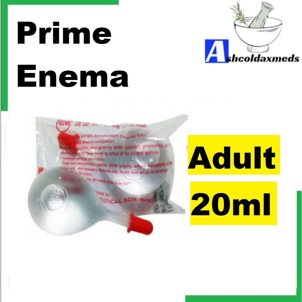 Prime Enema Adult 20ml (1's) EXP10/2027 | Shopee Malaysia