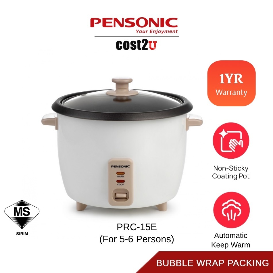 Pensonic 1.5L Non-Stick Rice Cooker with Glass Lid | PRC-15E ...