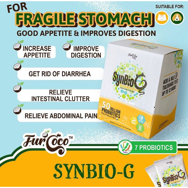 Furcoco Synbio-G Probiotic for Pets 20sachet x 2g | Shopee Malaysia