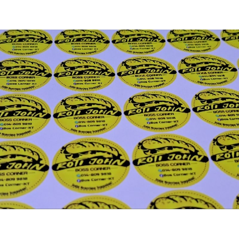 Sticker Produk Makanan / Label Makanan | Shopee Malaysia