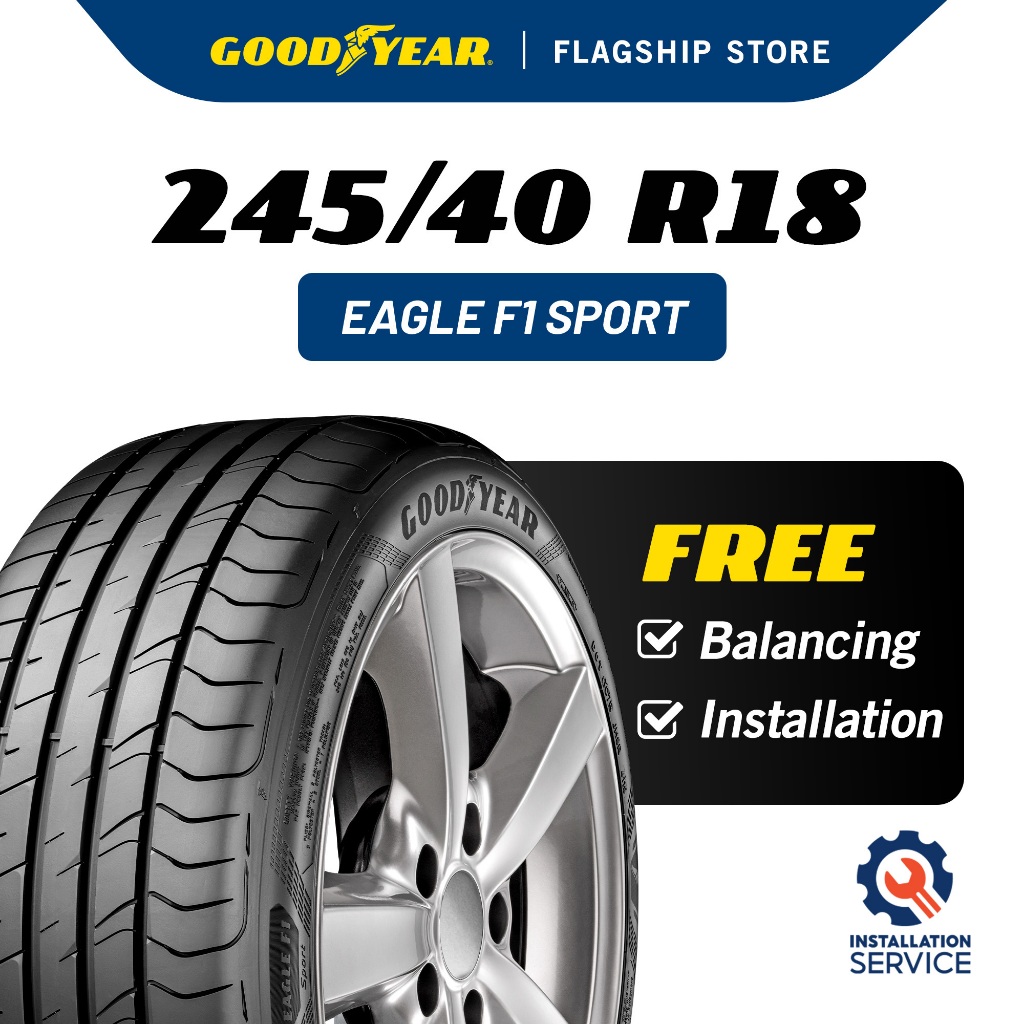 Goodyear 245/40R18 Eagle F1 Sport Tyre For Mitsubishi EVO/Honda Accord [Free Installation ...