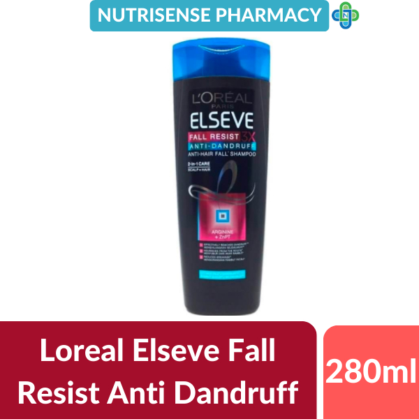 Loreal Paris Elseve Fall Resist 3X Anti-Dandruff Anti-Hair Fall Shampoo ...