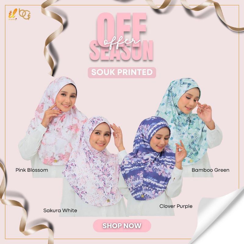 Promosi Tudung Souk Printed BCF (Size L) | Shopee Malaysia
