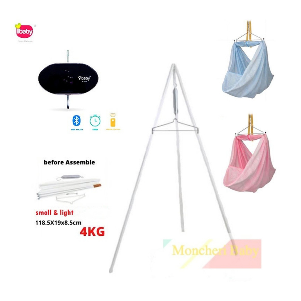 I Baby - Spring Cot TRAVEL SET/V1 Bluetooth/Tripod Baby Cradle | Shopee ...