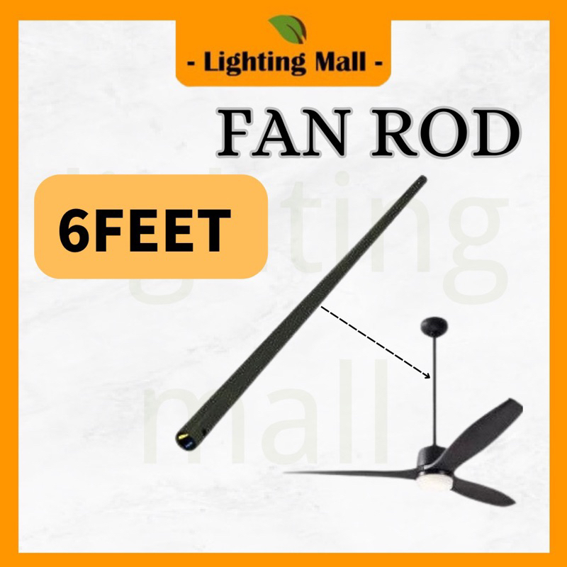 Long Ceiling Fan Rod Downrod Alpha NSB Rezo Elmark 5 Feet / 6 Feet Matt ...