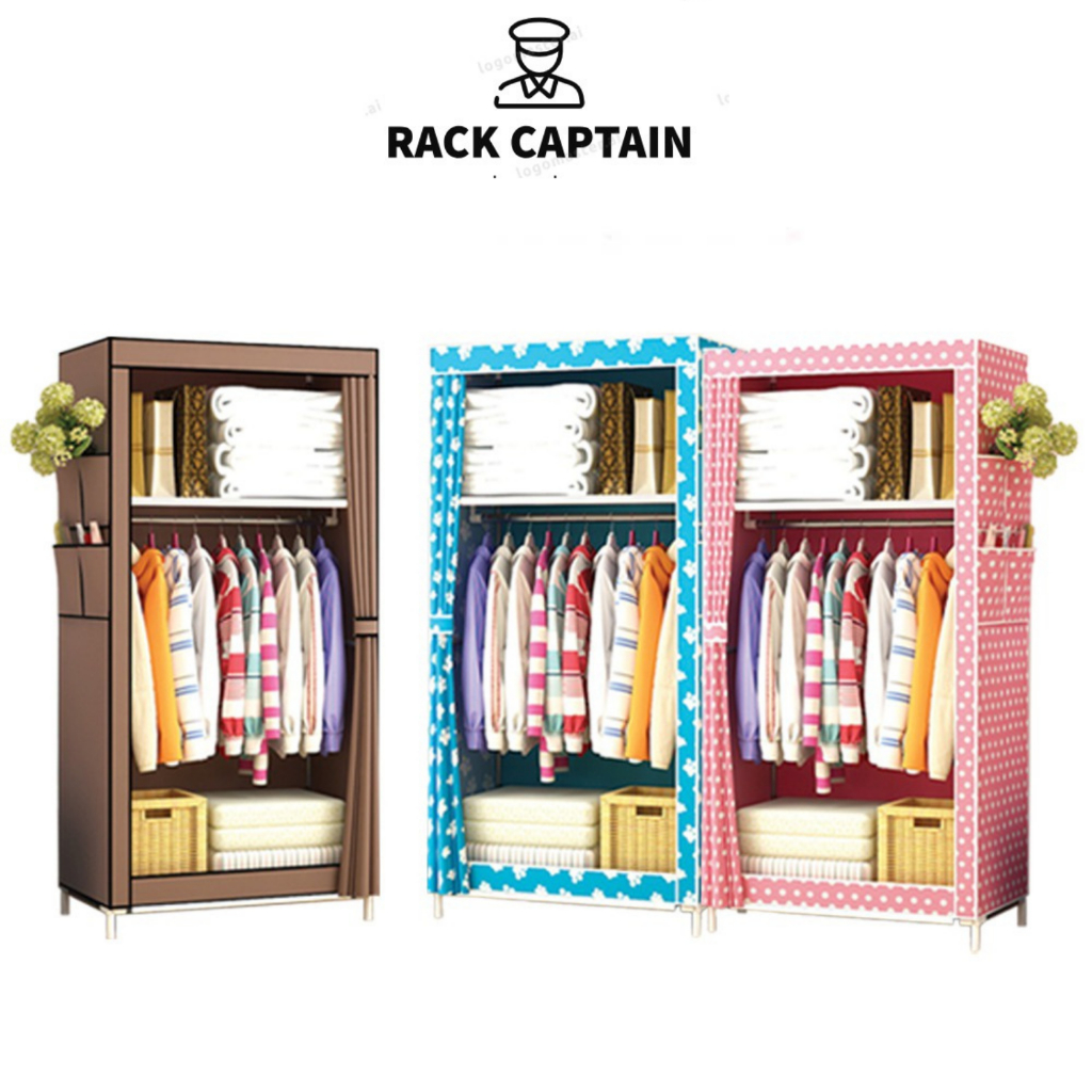 RackCaptain Pemasangan Sendiri Pakaian Almari Penutup Habuk Langsir ...