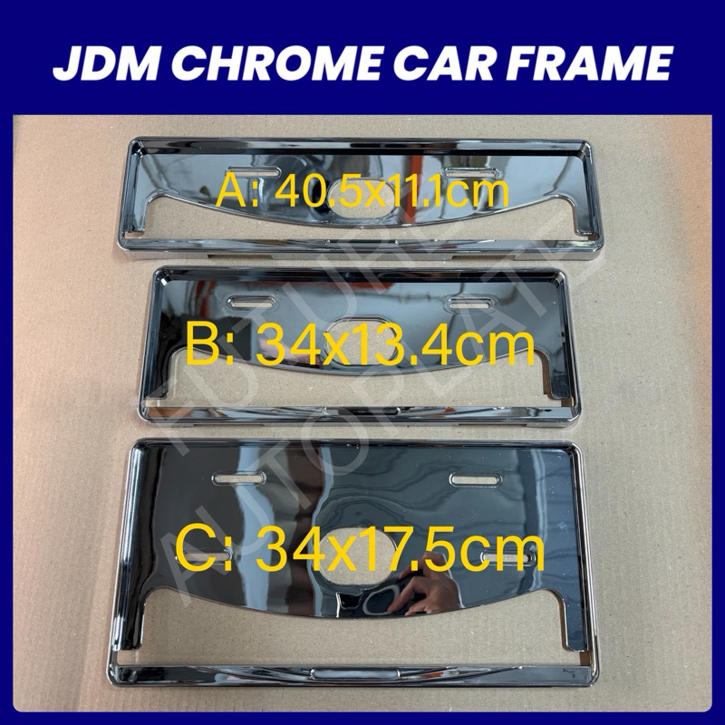 JDM CHROME CAR FRAME/ COVER/ CASING #BINGKAI NO PLAT KERETA JDM CLOM ...