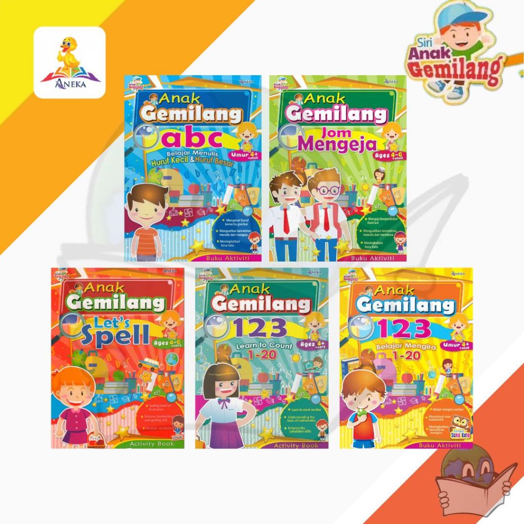 Siri Anak Gemilang - abc/Jom Mengeja/Let's Spell/1-100 [Aneka] | Shopee ...