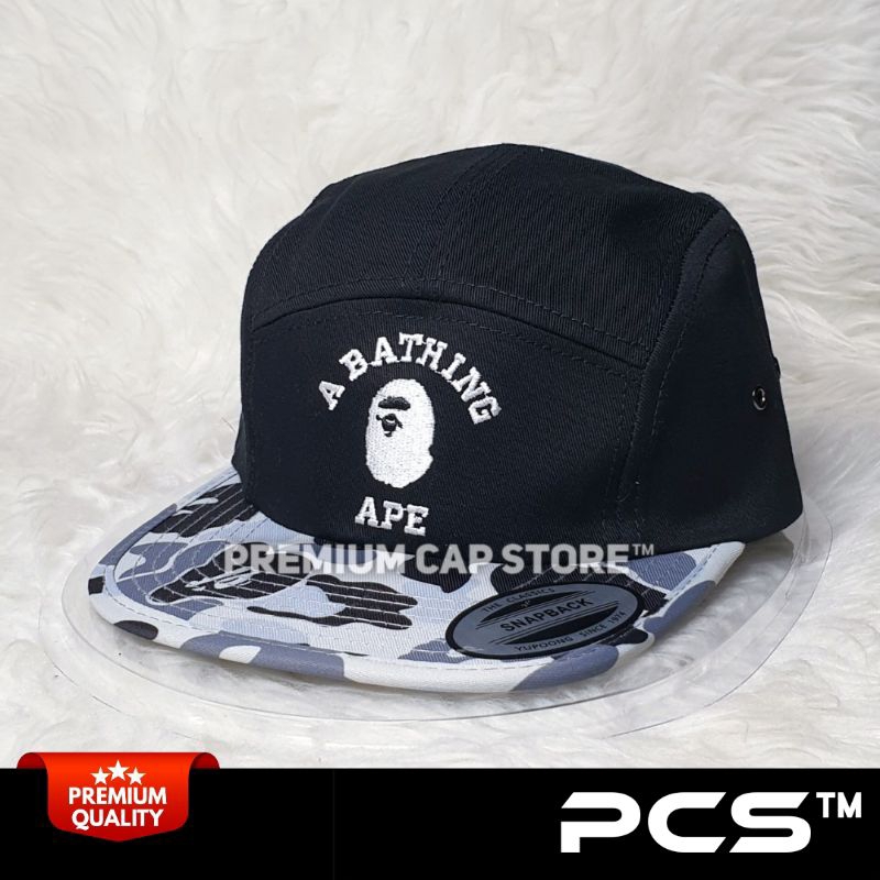 Men 5 Panel Cap Camp Hat Topi 5 Panel Lelaki Dewasa A BATHING APE BAPE ...