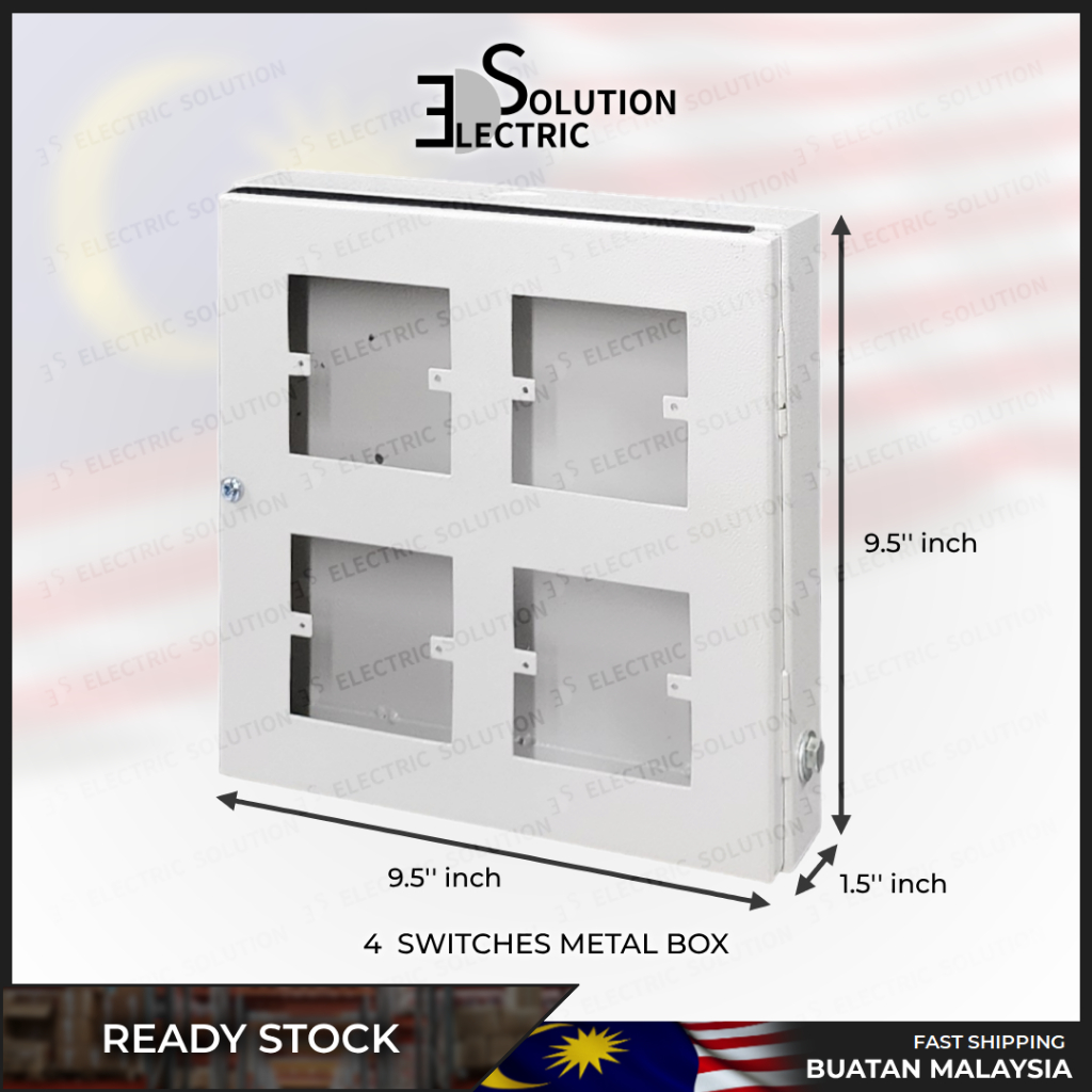 4 SWITCHES METAL BOX SWITCH SOCKET 4S 6S 8S 10S WAY ELECTRICAL CENTER ...