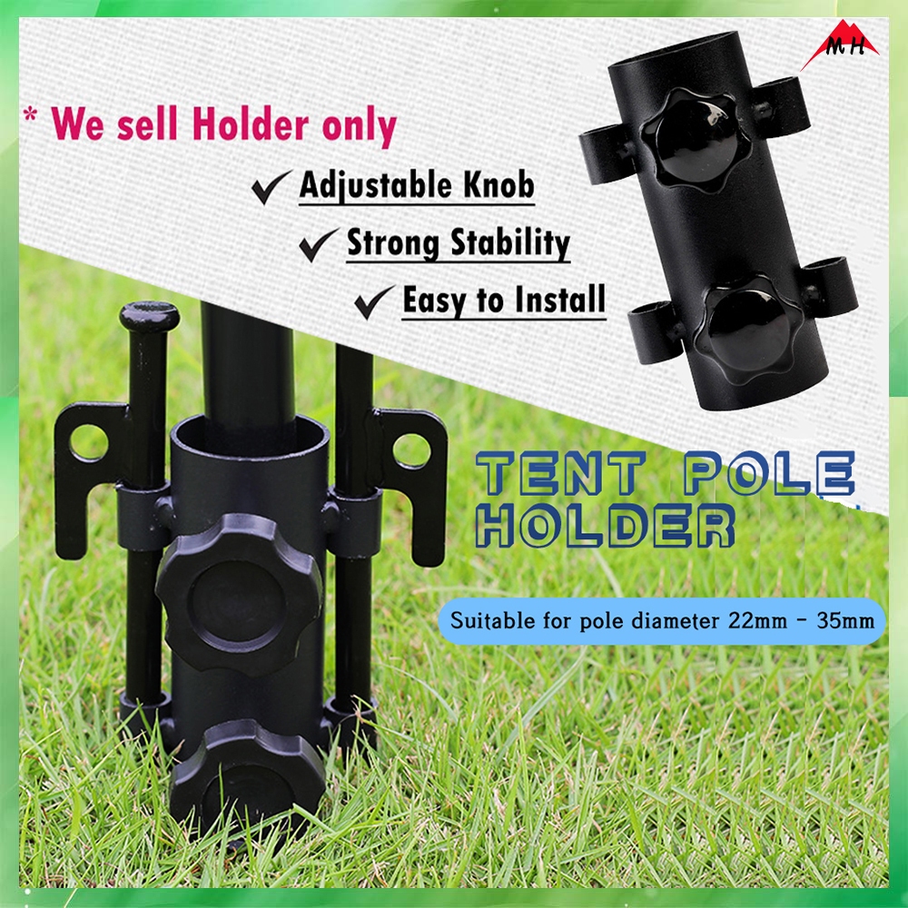 Camping Tent Flysheet Pole Holder Stable Windproof Pipe Fixed Tube ...