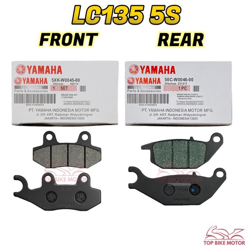NISSIN BRAKE PAD BRAKE SHOE LC135 4S 5S YAMAHA Y15ZR Y16ZR Y125Z EGO S ...