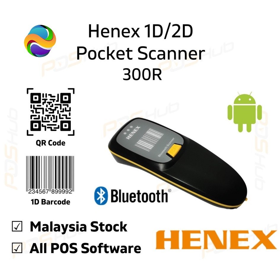 HENEX 2D BLUETOOTH & WIRELESS SCANNER-MP300R (TABLET) | Shopee Malaysia