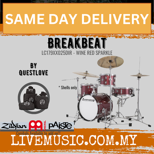 Ludwig LC179XX025DIR Breakbeat By Questlove 4-Piece Drum Kit with Bag ...