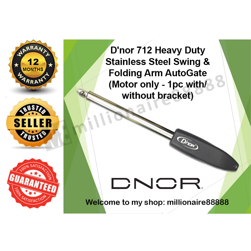 Dnor 712 Heavy Duty Stainless Steel Swing & Folding Arm AutoGate (Motor ...