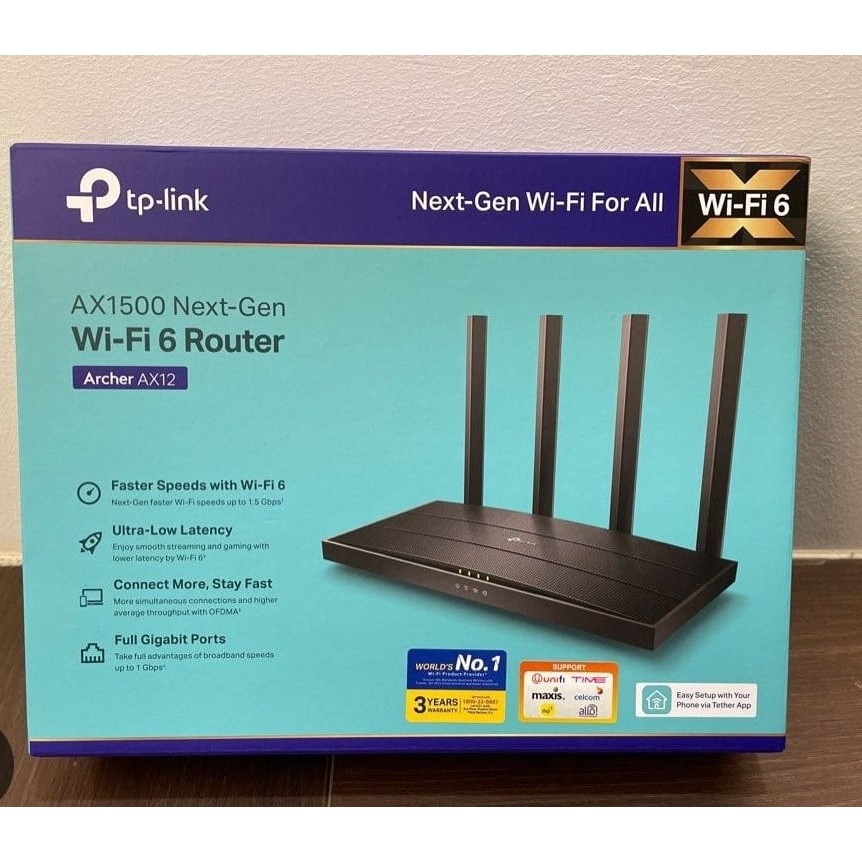 TP-LINK AX1500 DUAL BAND GIGABIT WIFI 6 ROUTER MODEM AX12 | Shopee Malaysia
