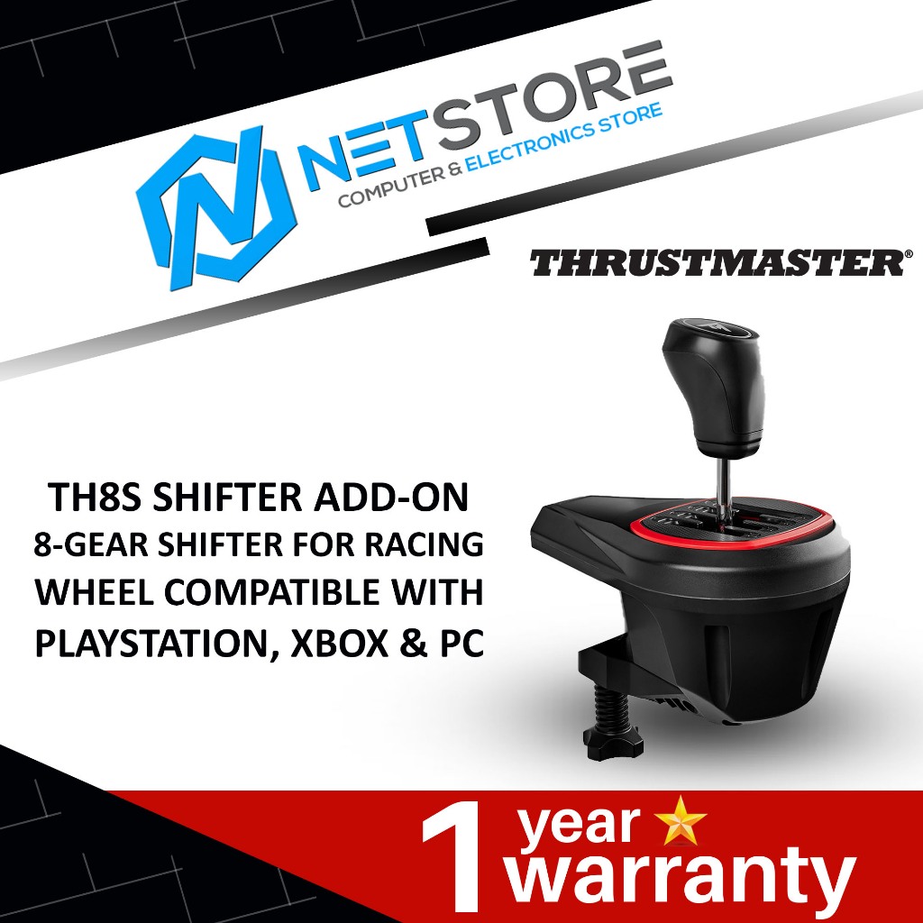 THRUSTMASTER TH8S SHIFTER ADD-ON 8-GEAR SHIFTER FOR RACING WHEEL ...