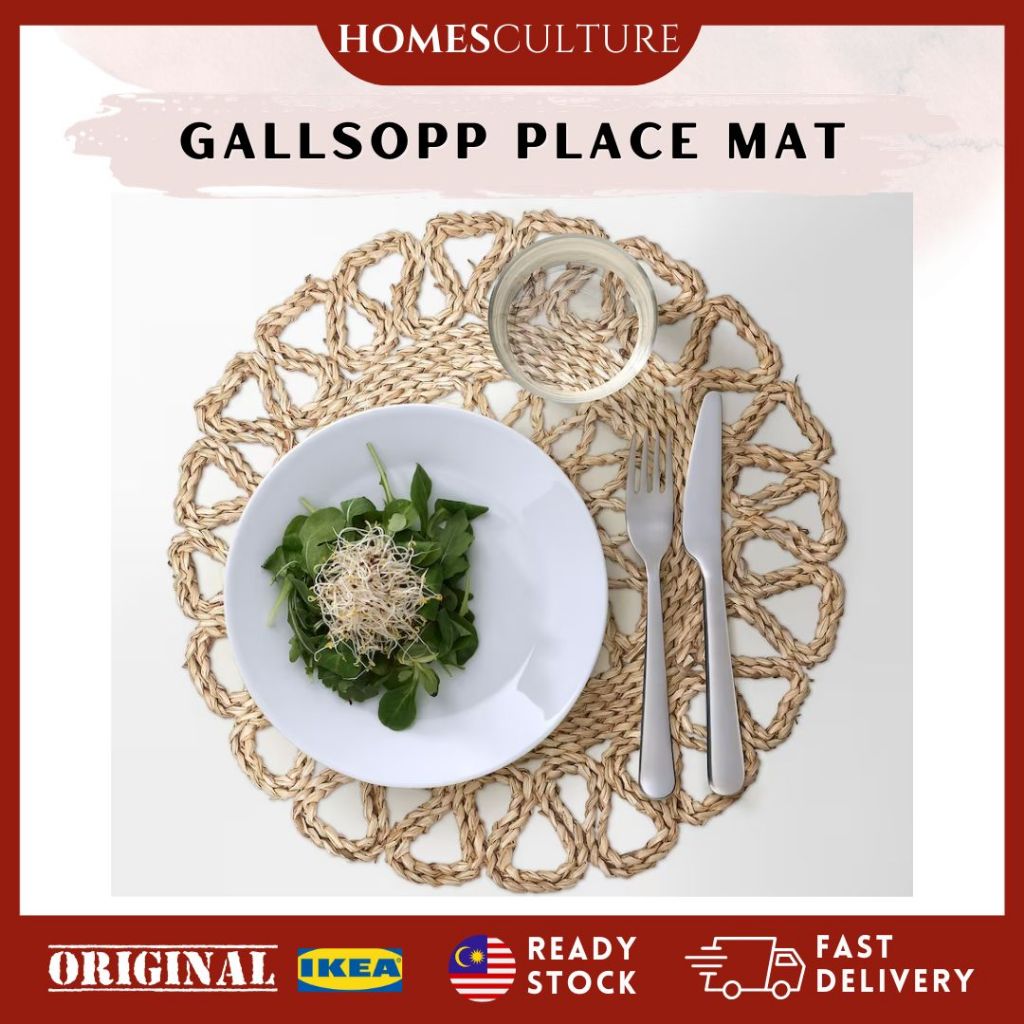 GALLSOPP Place Mat Natural/Sedge Handmade Table Mat Alas Pinggan Meja ...