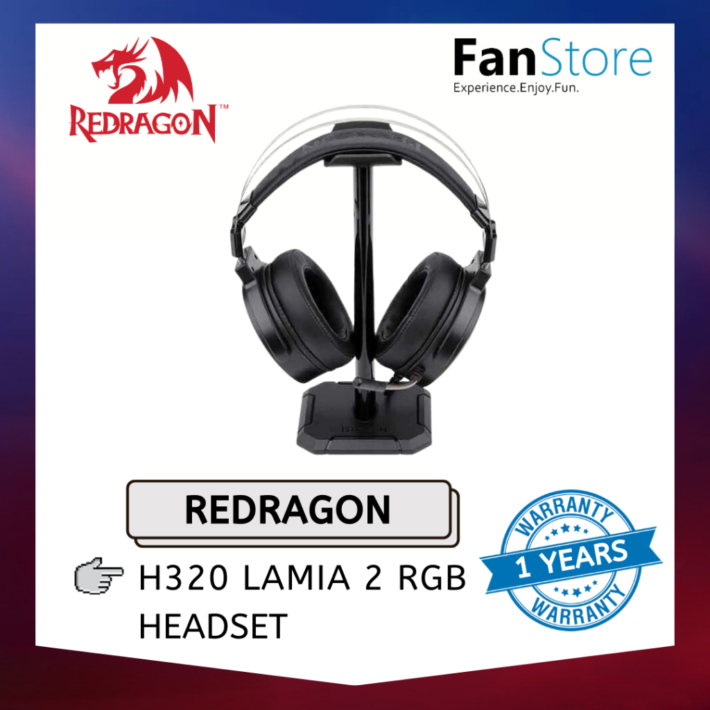 FANSTORE REDRAGON Lamia 2 H320-1 RGB Backlighting Wired 7.1 Gaming Headset | Shopee Malaysia
