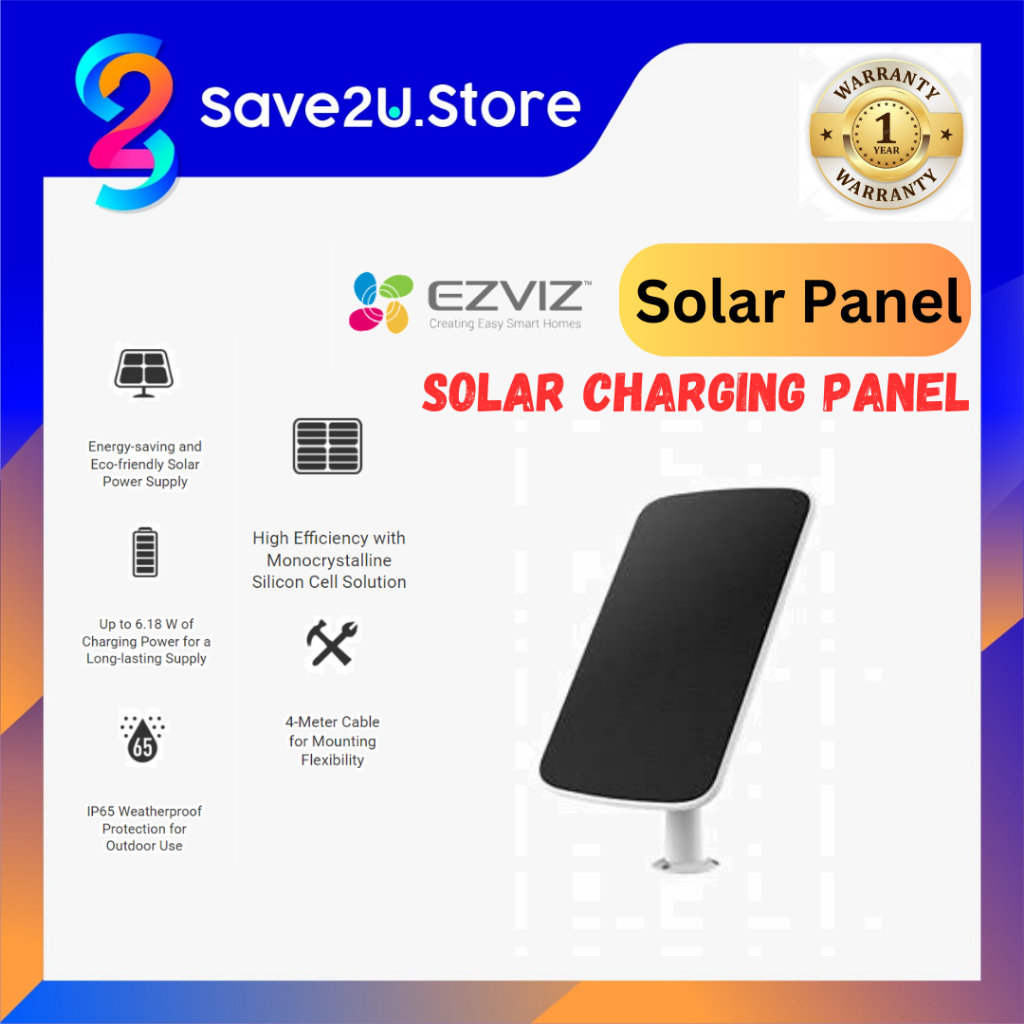 EZVIZ SOLAR PANEL-C/Panel-E Type-C BY CCTV SOLAR CHARGER | Shopee Malaysia