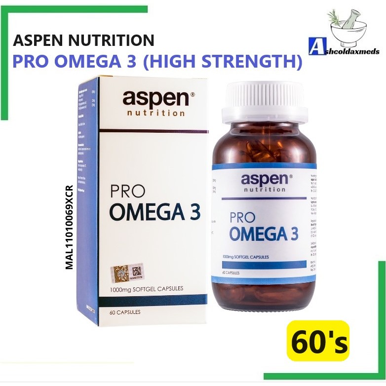 (IN BOX) EXP10/26 Aspen Pro Omega 3 60s (High Strength Fish Oil From ...