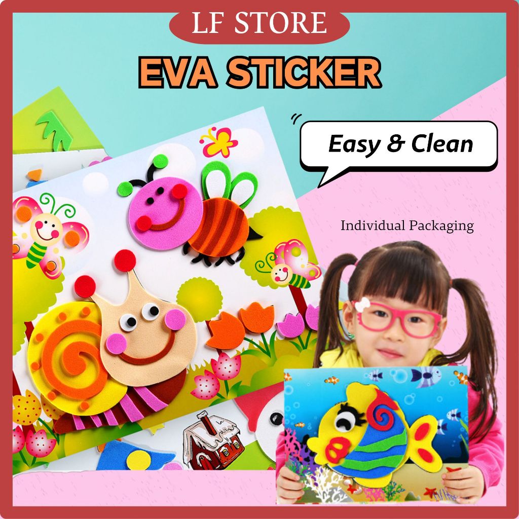 EVA STICKER KIDS DIY popular item Early Learning Educational Toys Play ...