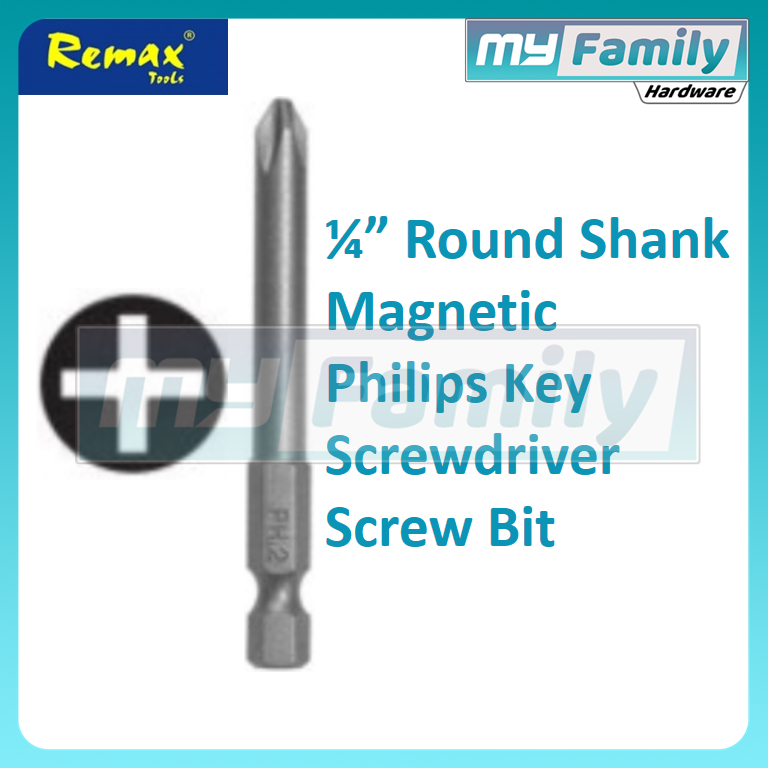 REMAX 1/4 Round Shank Magnetic Philips Hexagon Allen Key Screwdriver ...