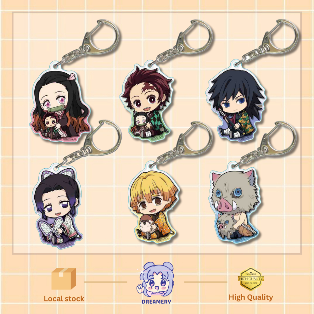 Demon Slayer Anime Manga Acrylic Keychain Merchandise Pendant Souvenir ...