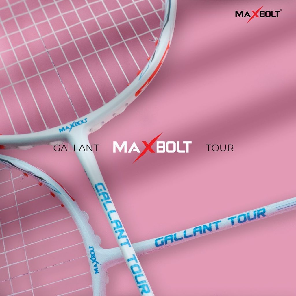 MAXBOLT BADMINTON RACKET GALLANT TOUR WHITE ( FREE STRING + STRINGING ...