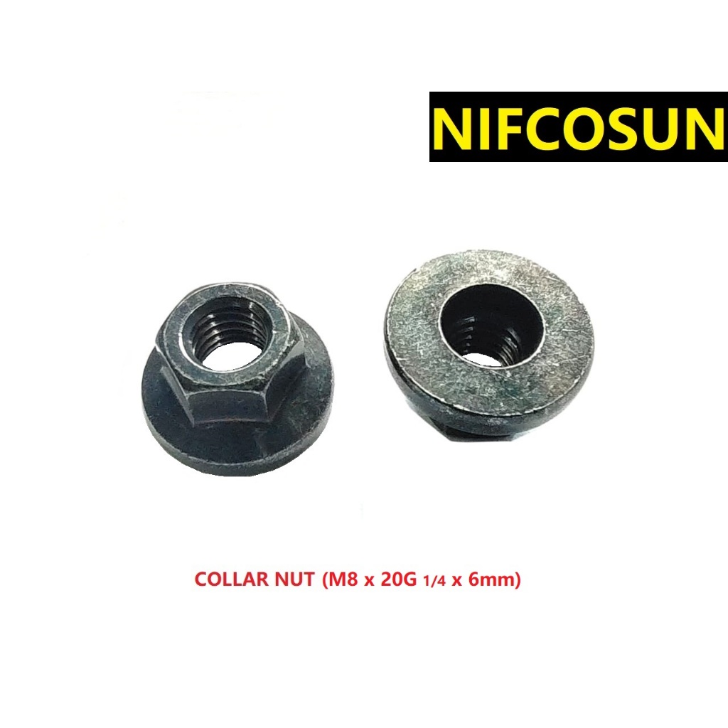 [READY STOCK] COLLAR NUT (M8 x 20G 1/4 X 6mm) | Shopee Malaysia
