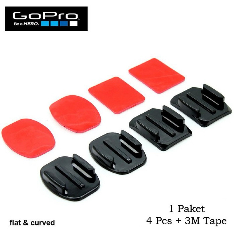 4pcs Mounting Helmet Sticker Base Surface Mount Gor Action Cam Gopro ...