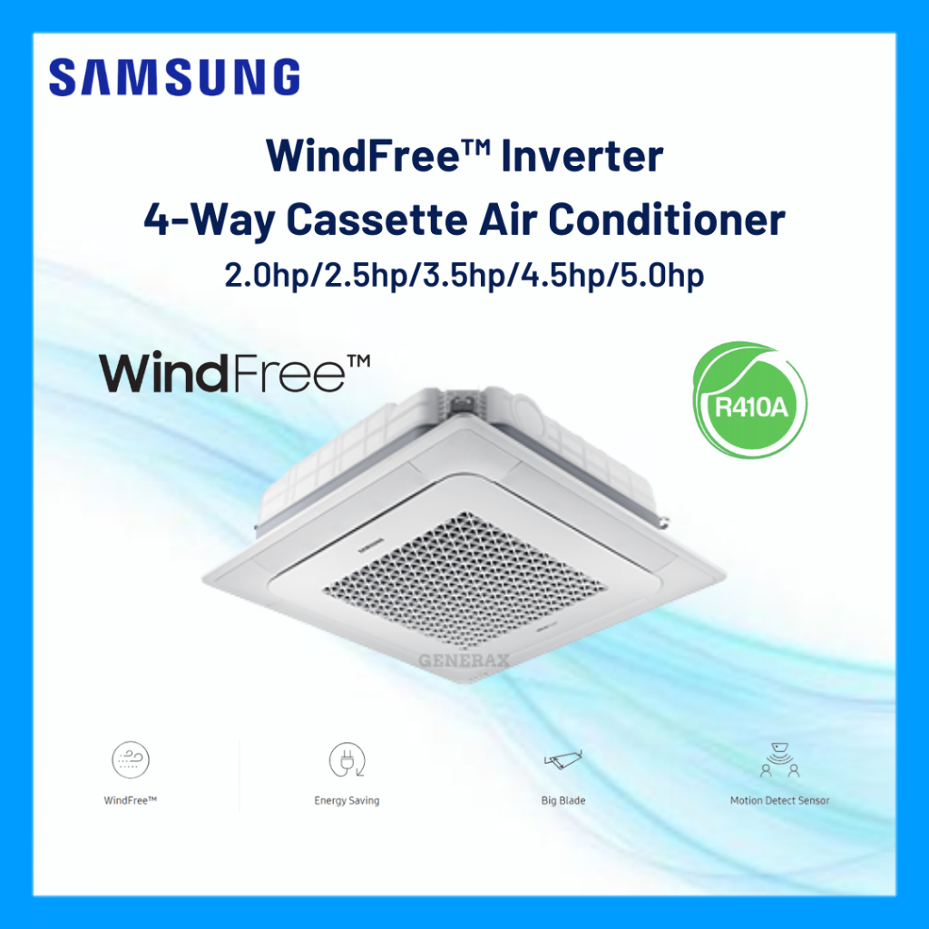 SAMSUNG WindFree™ 4-Way Cassette Inverter Air Conditioner | Shopee Malaysia