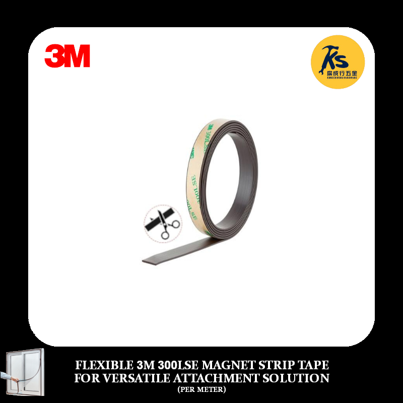 FLEXIBLE 3M 300LSE Magnet Strip Tape For Versatile Attachment Solution (PER METER) | Shopee Malaysia