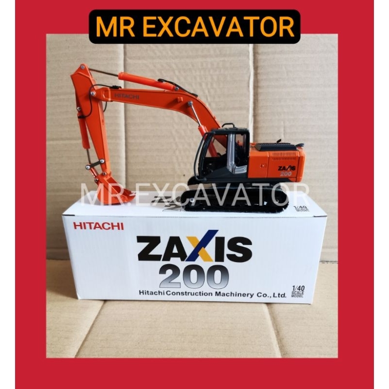 Hitachi ZX Zaxis ZX200 ZX200-3 Hydraulic Excavator Diecast Model 1:40 1 ...