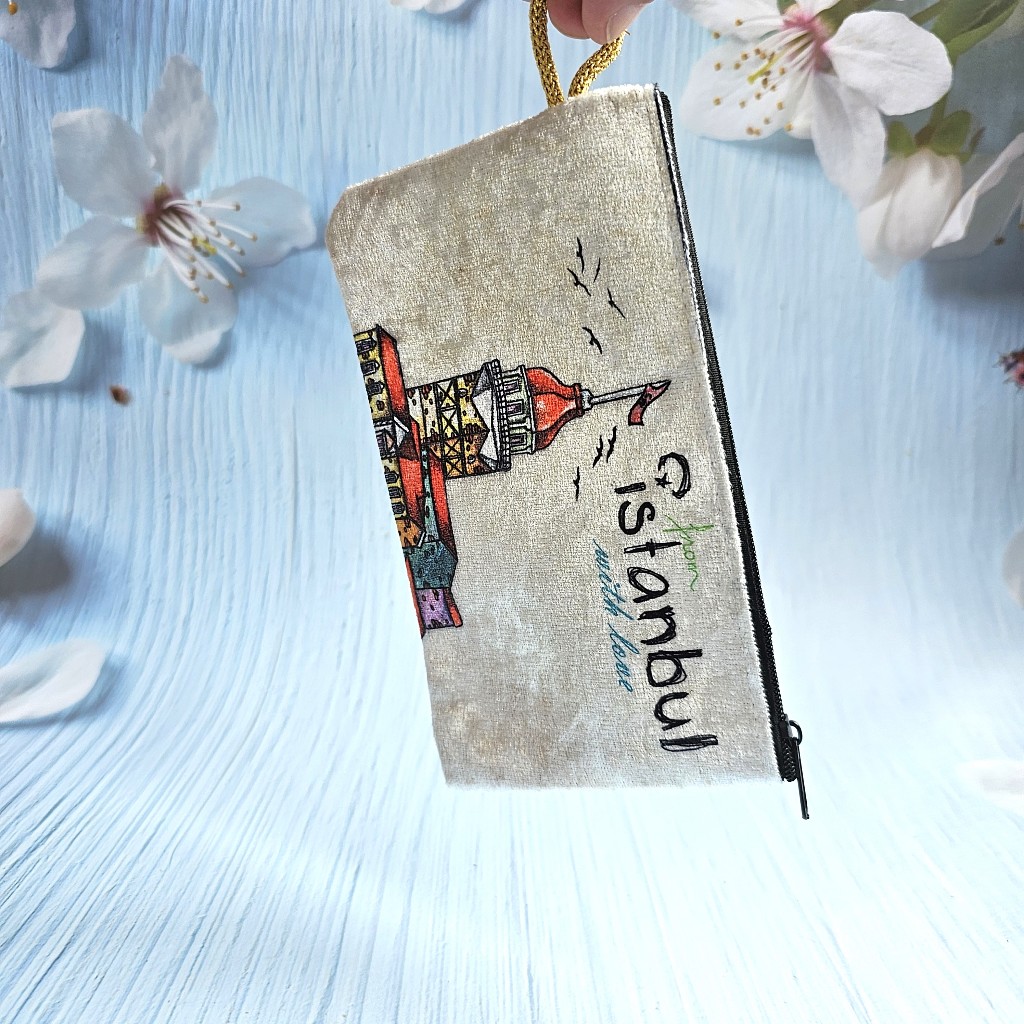Turkish Traditional Pouch , Carpet, evil eye tree, maiden tower design ...