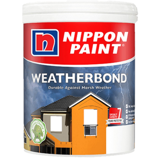 NIPPON PAINT Weatherbond 5 Litre Exterior Wall 7 Years Protection ...