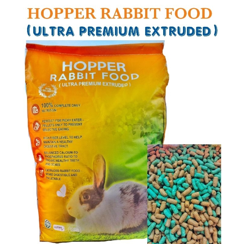 ULTRA PREMIUM RABBIT FOOD 10KG/ MAKANAN ARNAB BERKUALITI HOPPER 10KG ...
