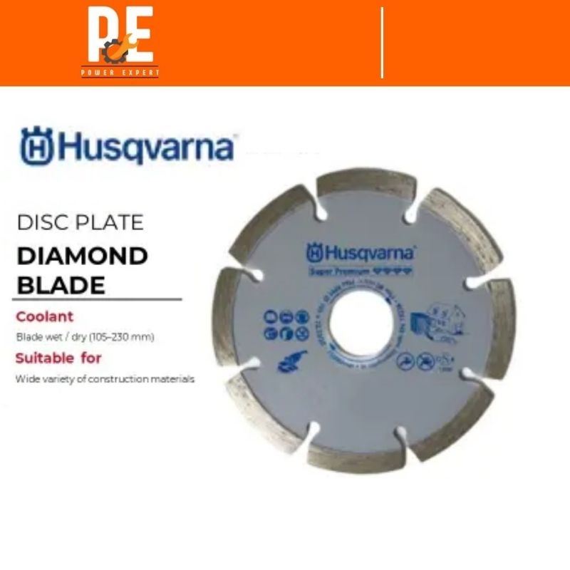 HUSQVARNA 4" DIAMOND BLADE UNIVERSAL BLADE (TILES CONCRETE GRANITE ...